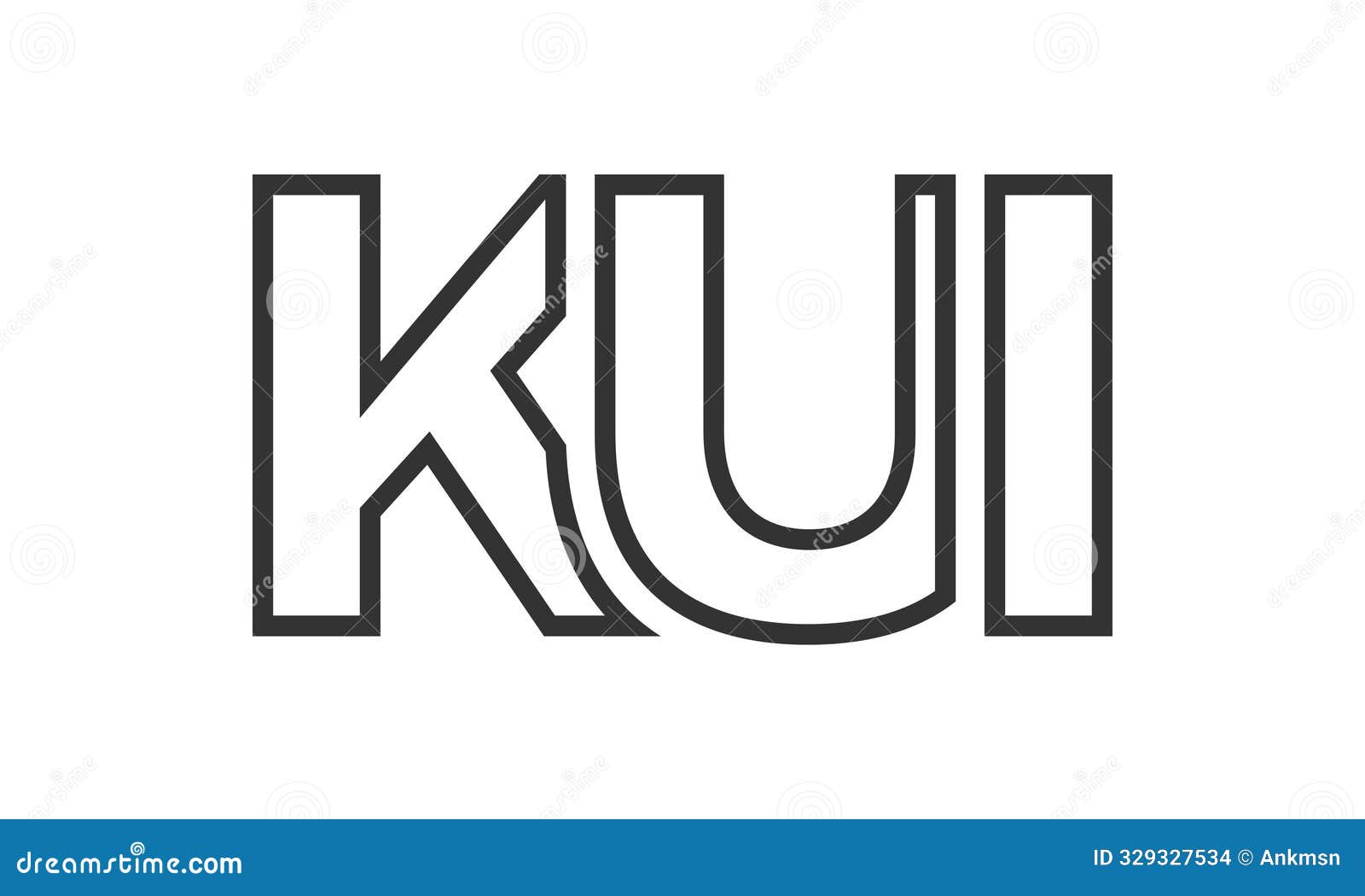KUI Logo Design Template With Strong And Modern Bold Text. Initial ...