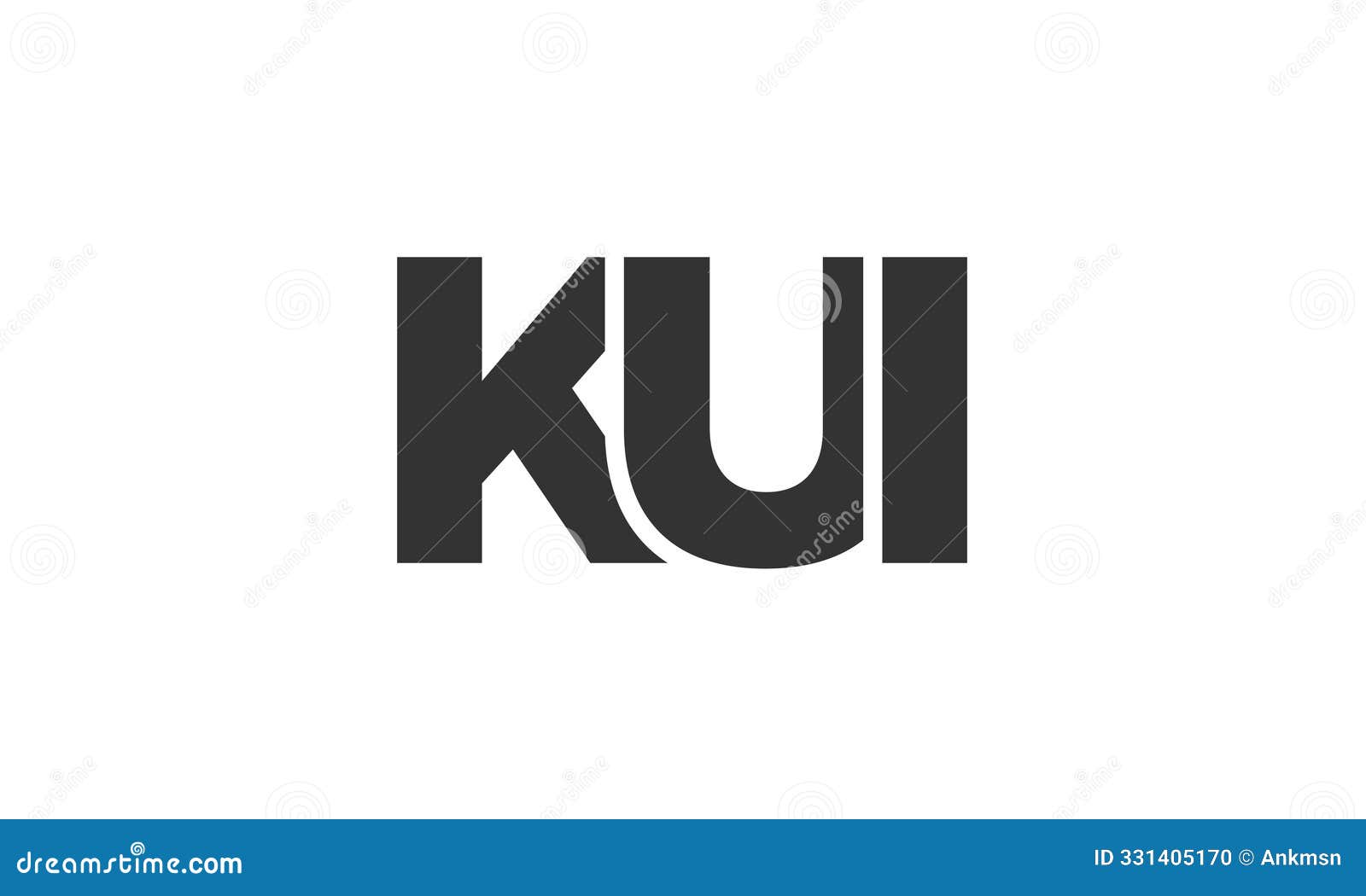 KUI Logo Design Template With Strong And Modern Bold Text. Initial ...