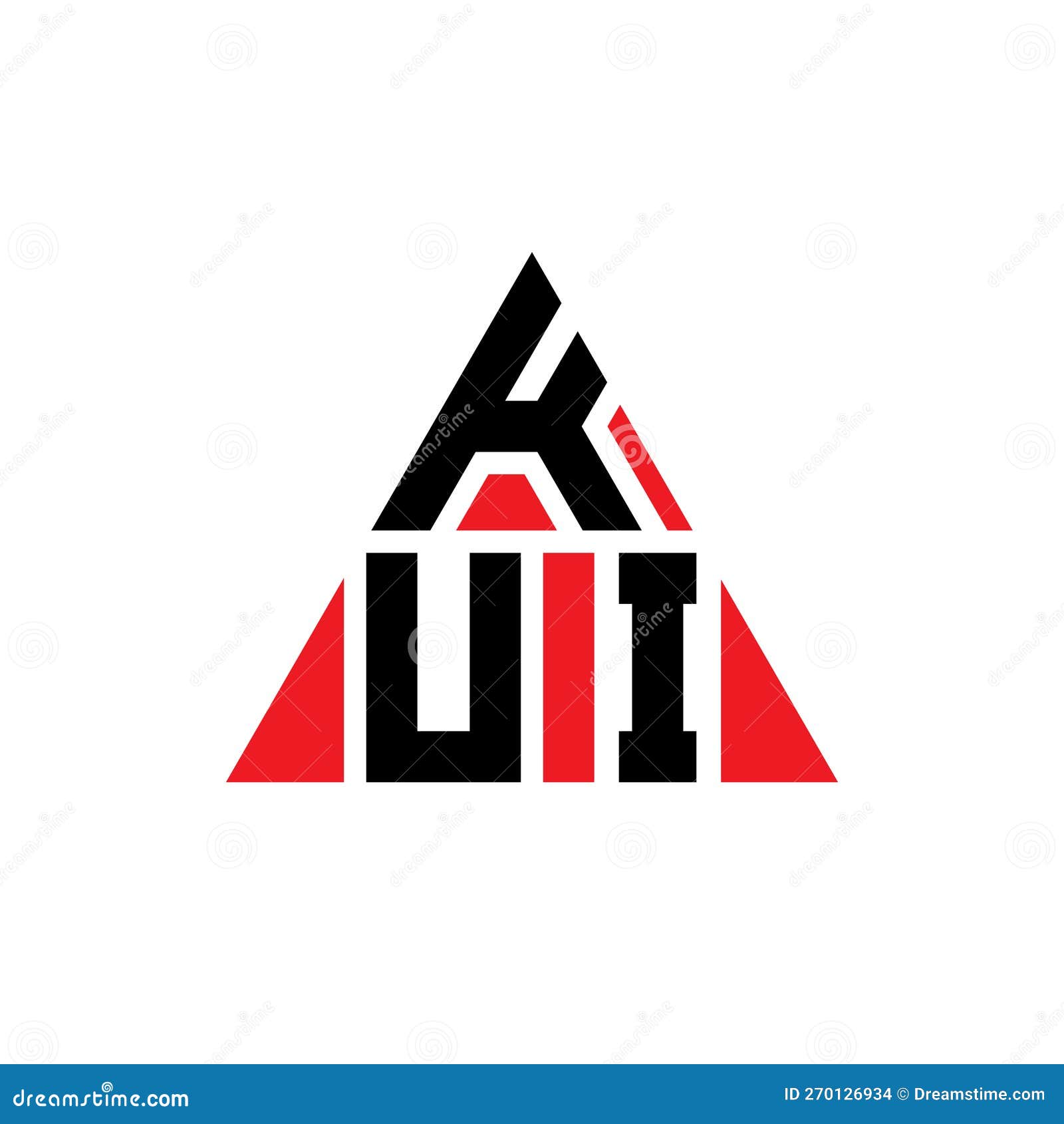 KUI Triangle Letter Logo Design With Triangle Shape. KUI Triangle Logo ...