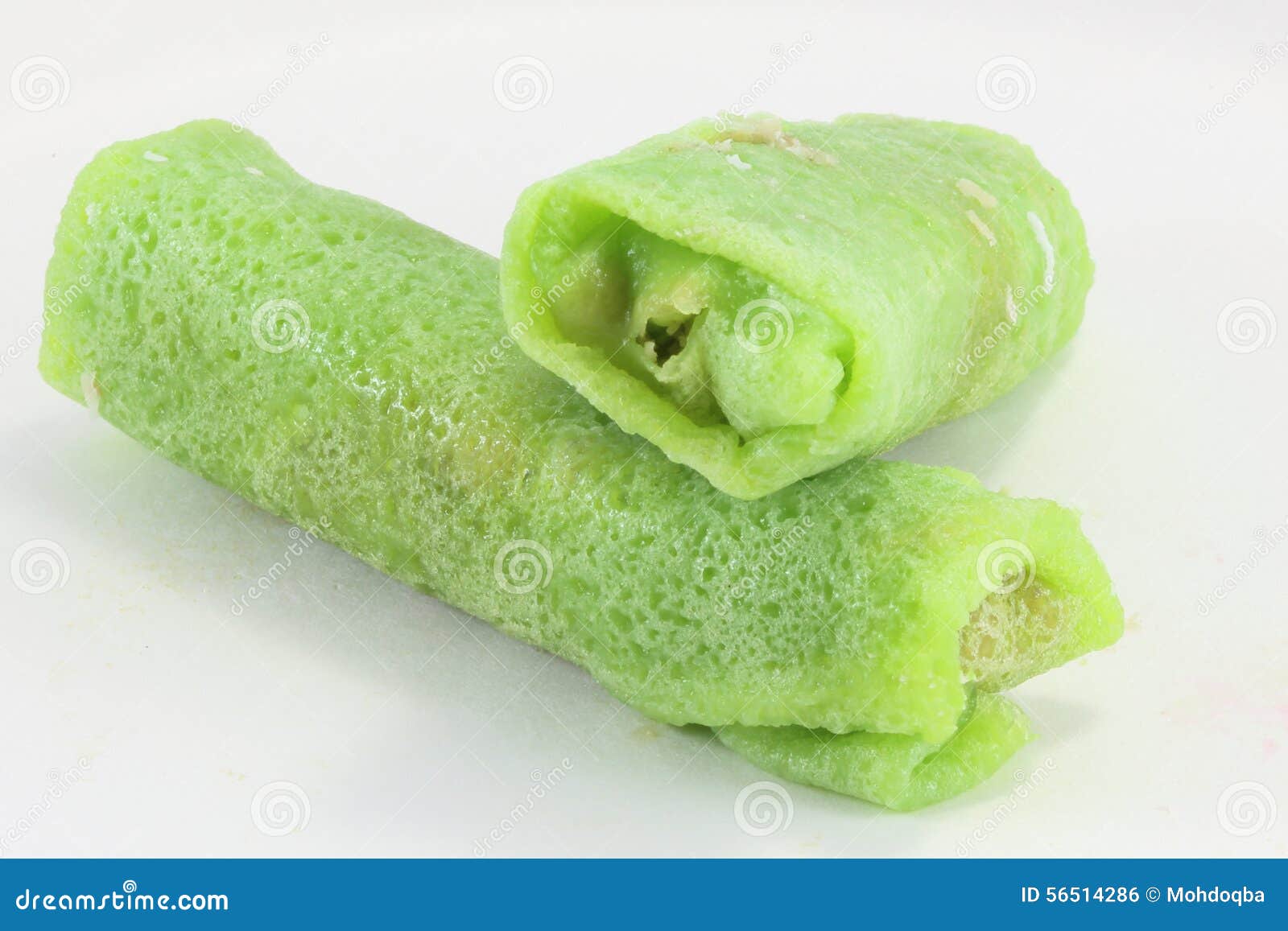 Kuih Dadar Or Kuih Tayap Malaysian Pandan Crepes With Sweet Coconut ...
