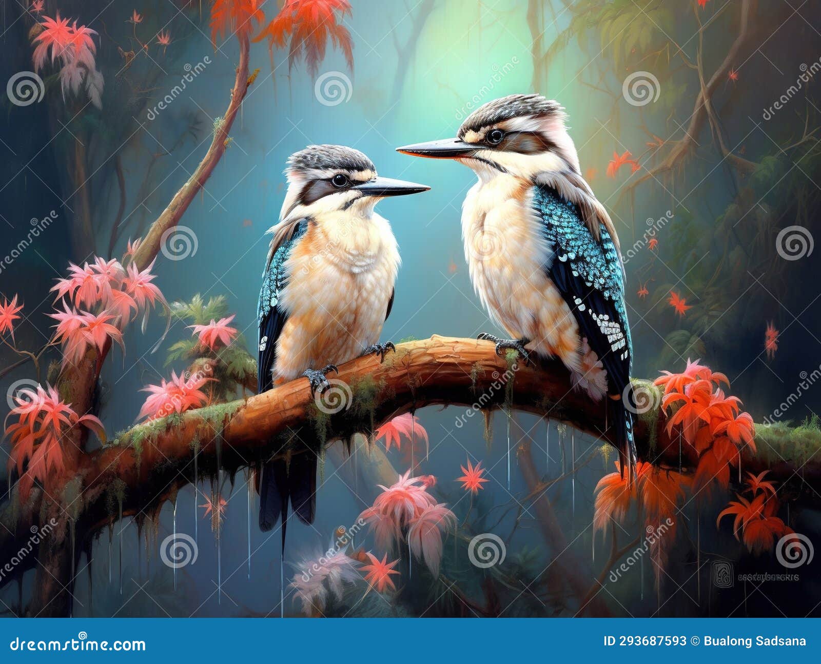 Kukabara stock illustration. Illustration of forest - 293687593