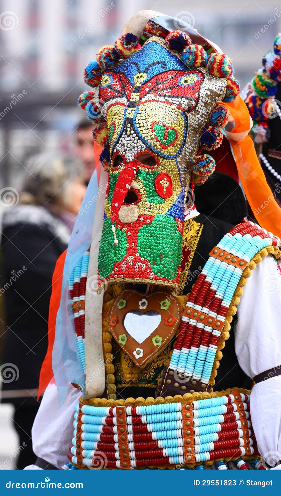 Kuker with colorul mask editorial stock photo. Image of masquerade ...