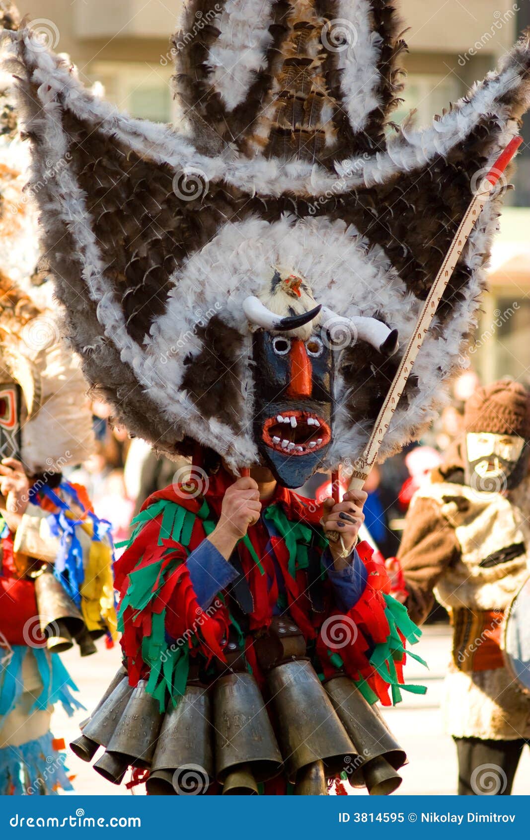 Kuker - Traditional Bulgarian Masquerade Mask Stock Image - Image of ...
