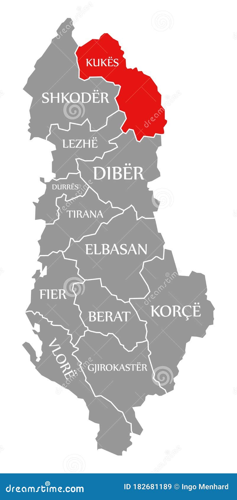 Kukes Map Illustration On White Background | CartoonDealer.com #269837910