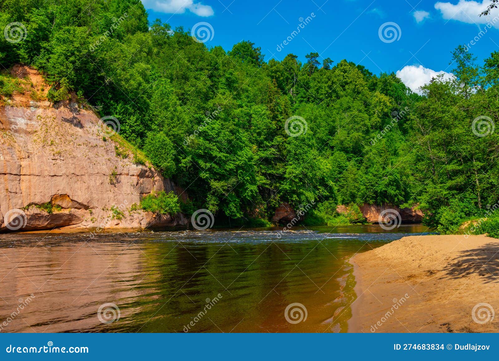 Kuku Cliffs at the Gauja National Park in Latvia Stock Photo - Image of ...