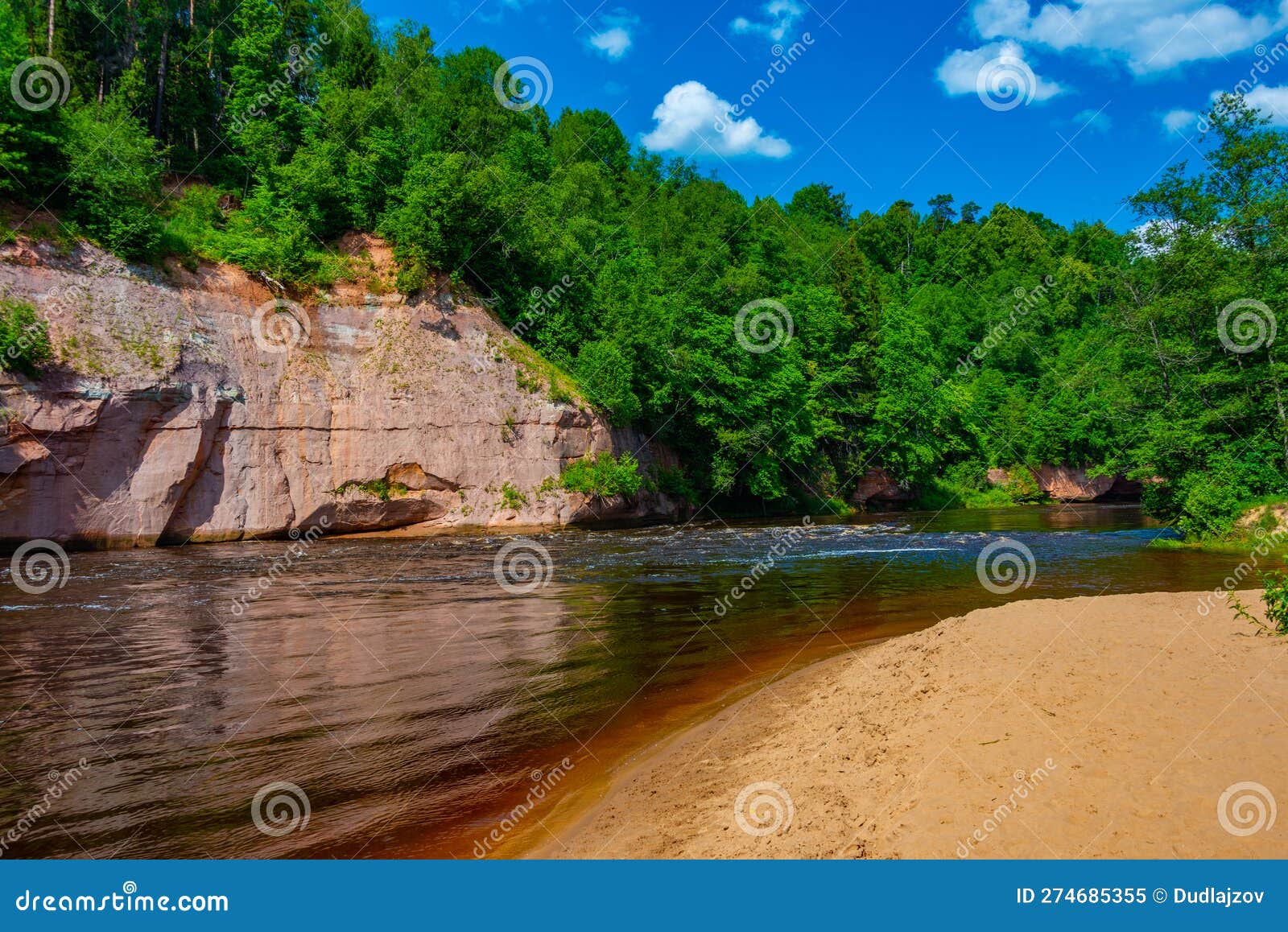 Kuku Cliffs at the Gauja National Park in Latvia Stock Image - Image of ...