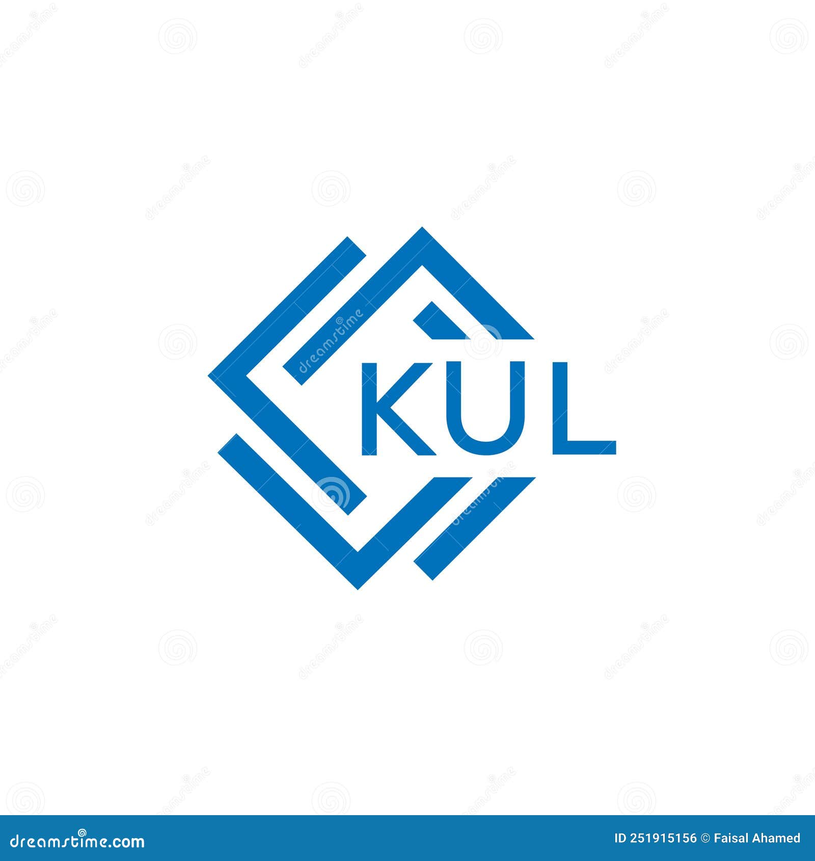 KUL Letter Logo Design on White Background. KUL Creative Circle Letter ...