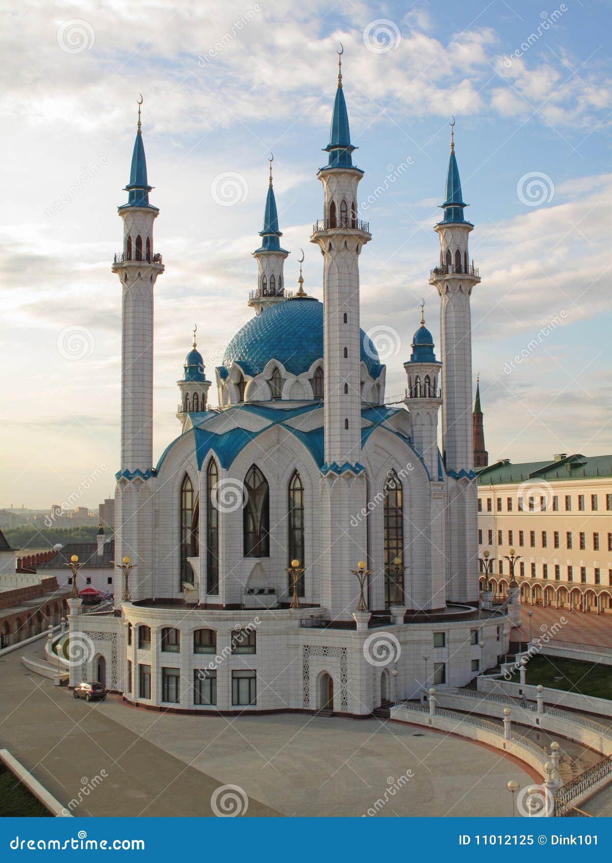 The Kul Sharif Mosque, Kazan , Russia Stock Image - Image of blue ...