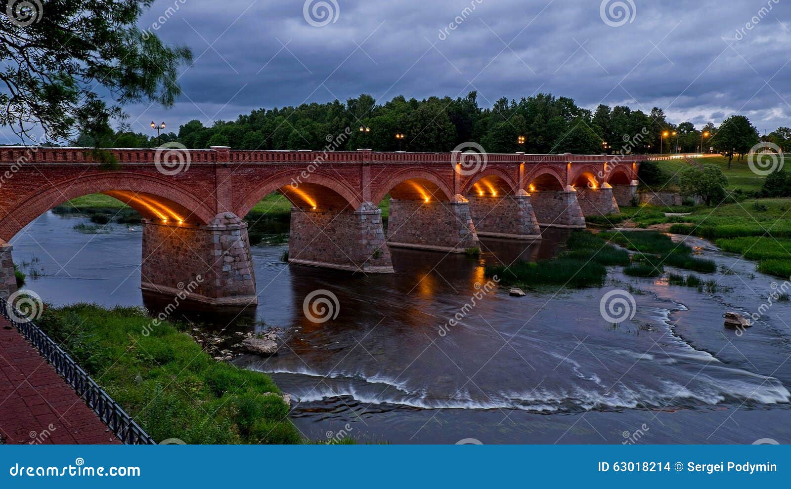 Kuldiga bridge stock photo. Image of kuldiga, water, latvia - 63018214