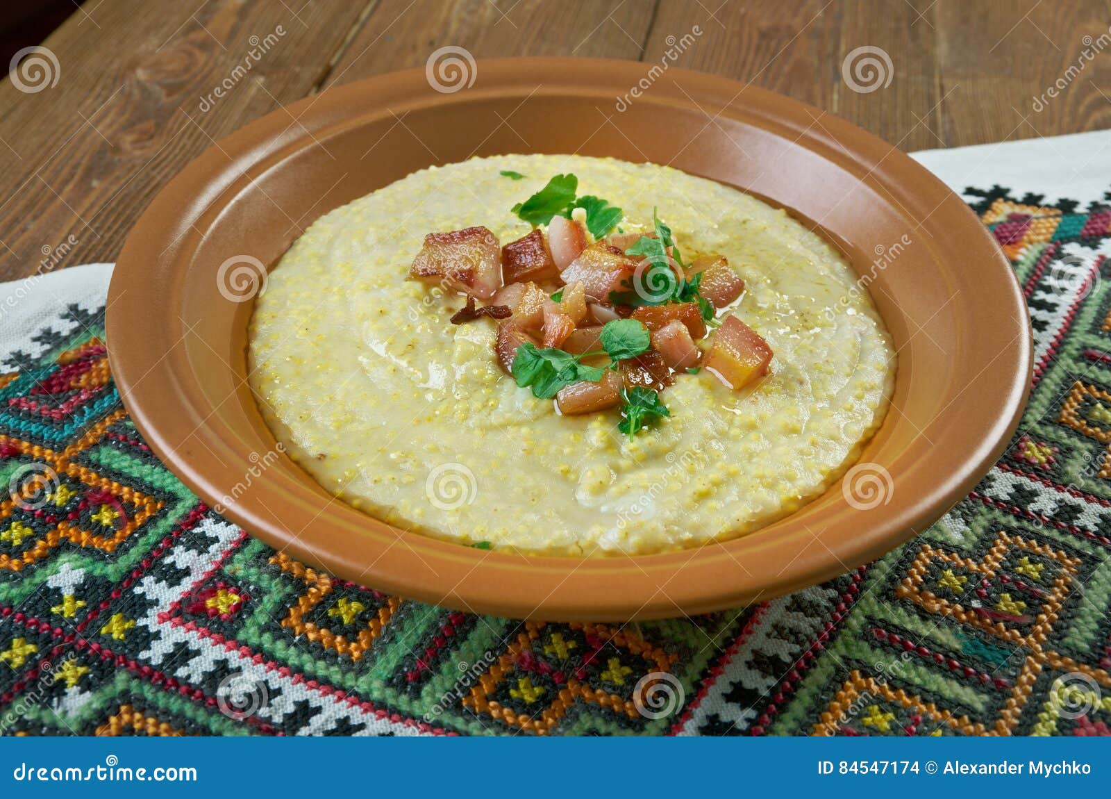 Kulescha stock photo. Image of dish, hutsul, kulesch - 84547174