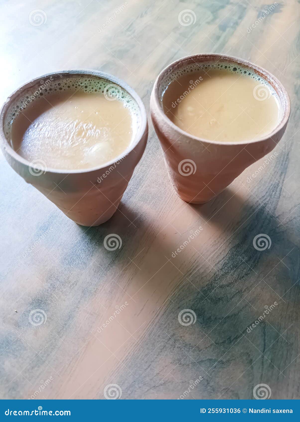 2 kulhad tea on the table stock photo. Image of kulhad - 255931036