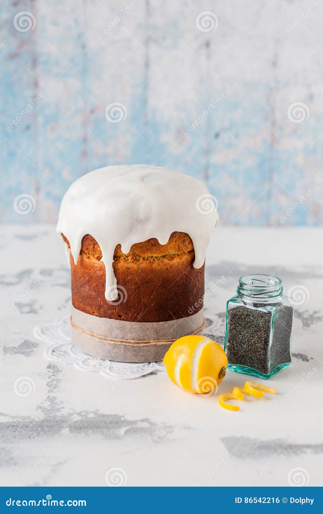 Kulich, Russian Easter Bread Stock Photo - Image of russia, meal: 86542216