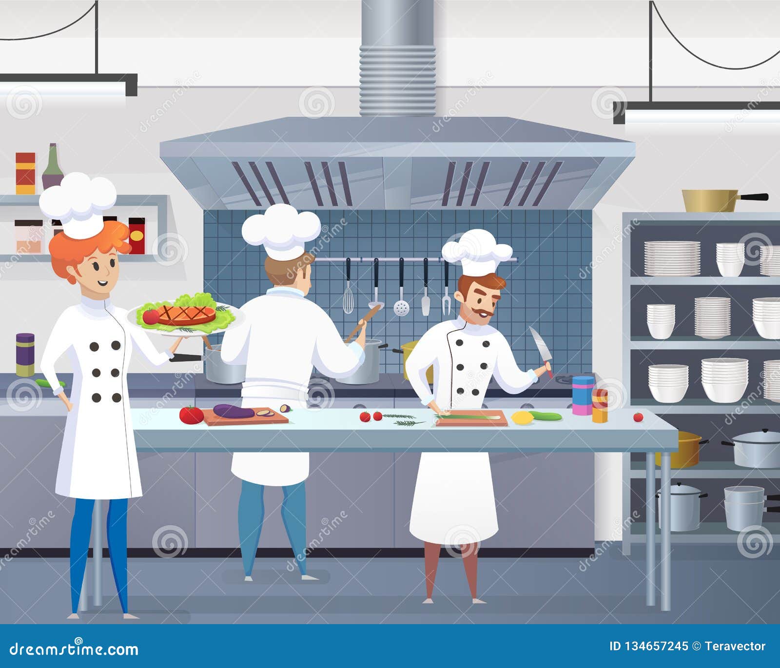 Kulinarischer Konzept-Illustrations-Restaurantgewerbe-Vektor Vektor ...