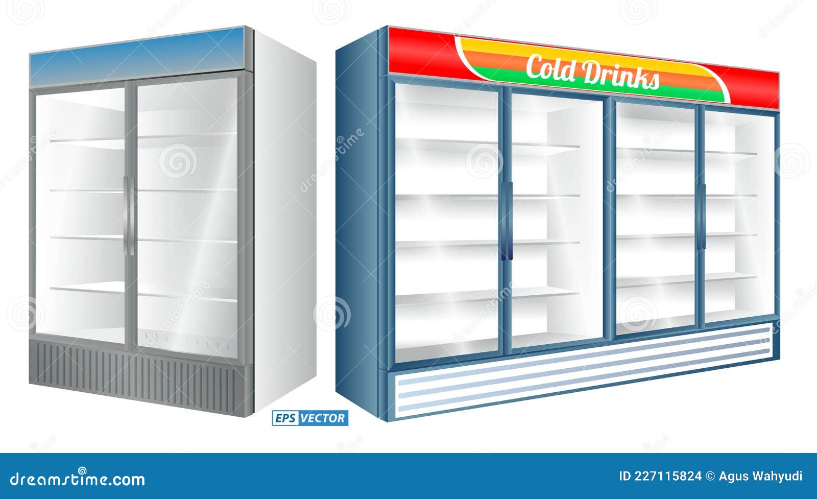 Realistic Freezer Template Vector Illustration | CartoonDealer.com ...