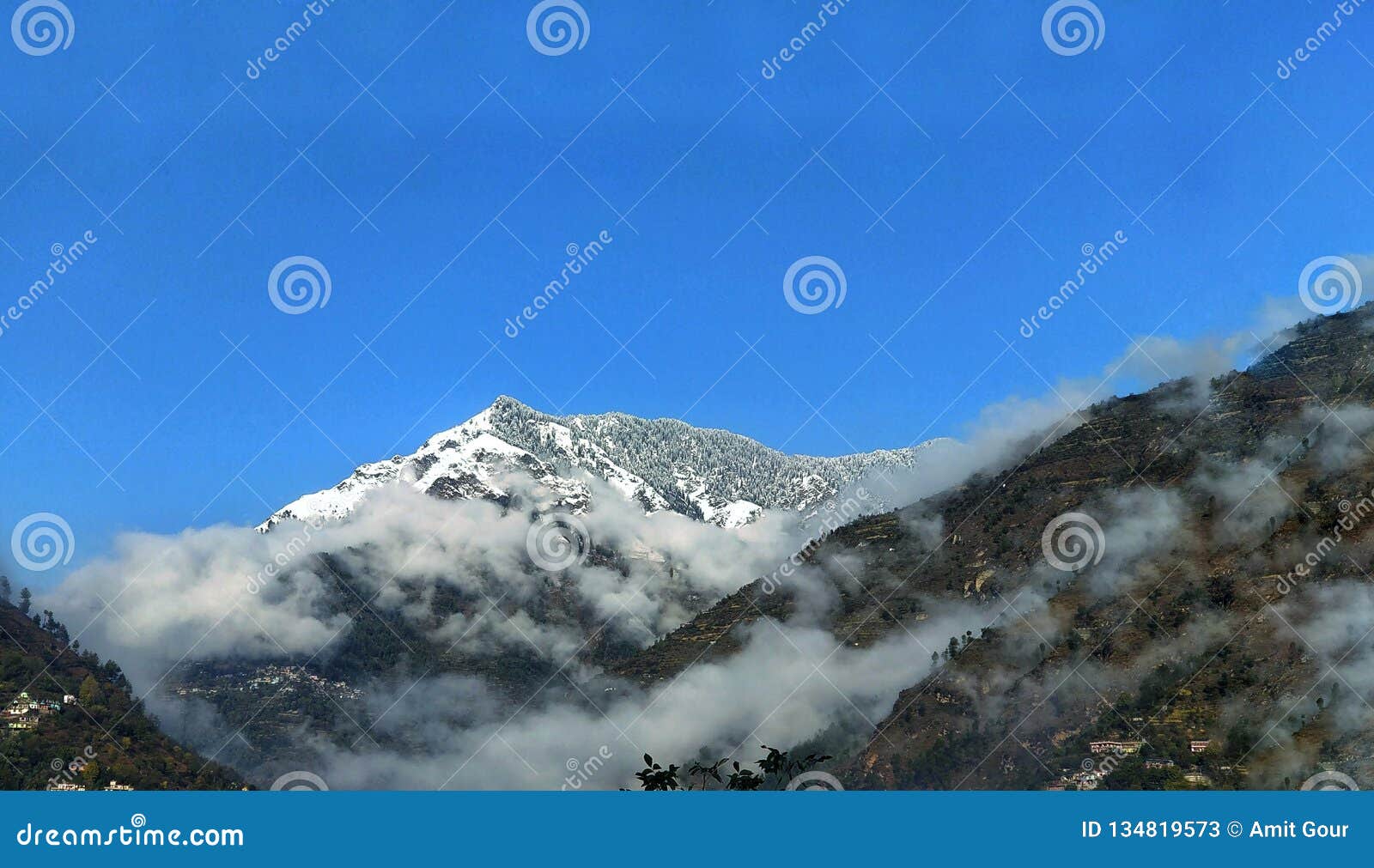 Kullu snowfall 2018 stock image. Image of snoefall, manali - 134819573