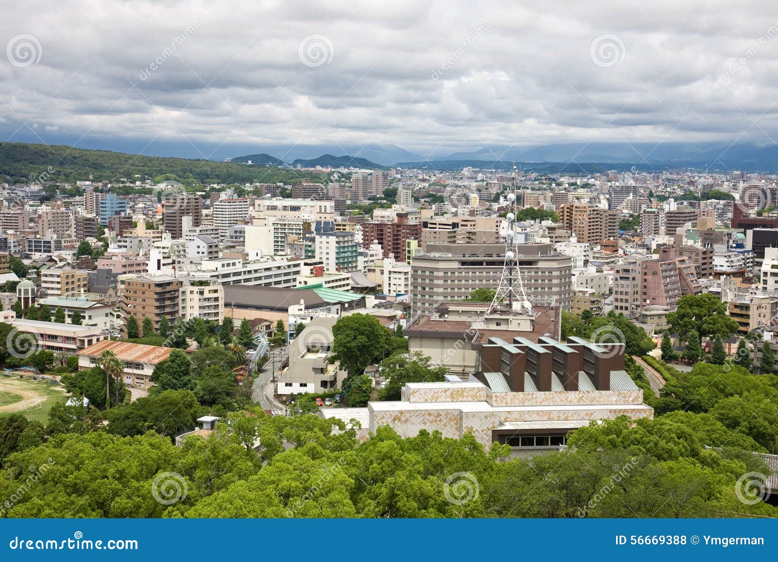 Kumamoto city in Japan stock photo. Image of city, overcast - 56669388