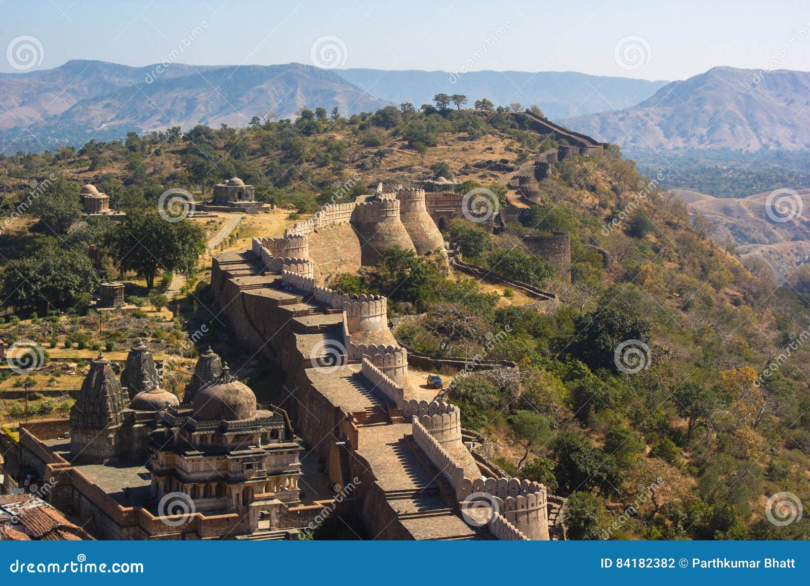 Kumbhalgarh stock photo. Image of fort, india, mughal - 84182382