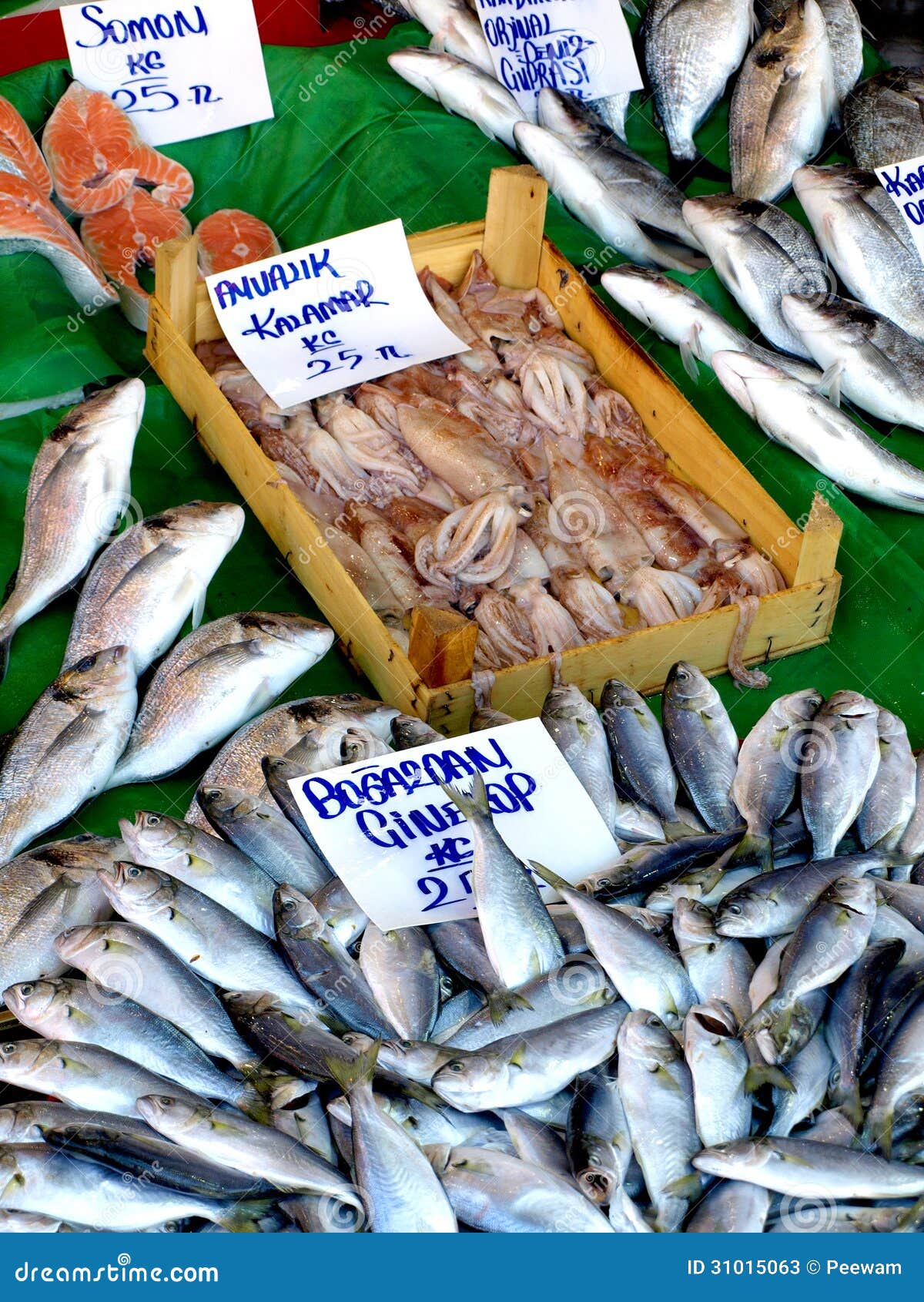 Fish for Sale at Istanbul Kumkapi Fish Market Turkey Stock Image ...