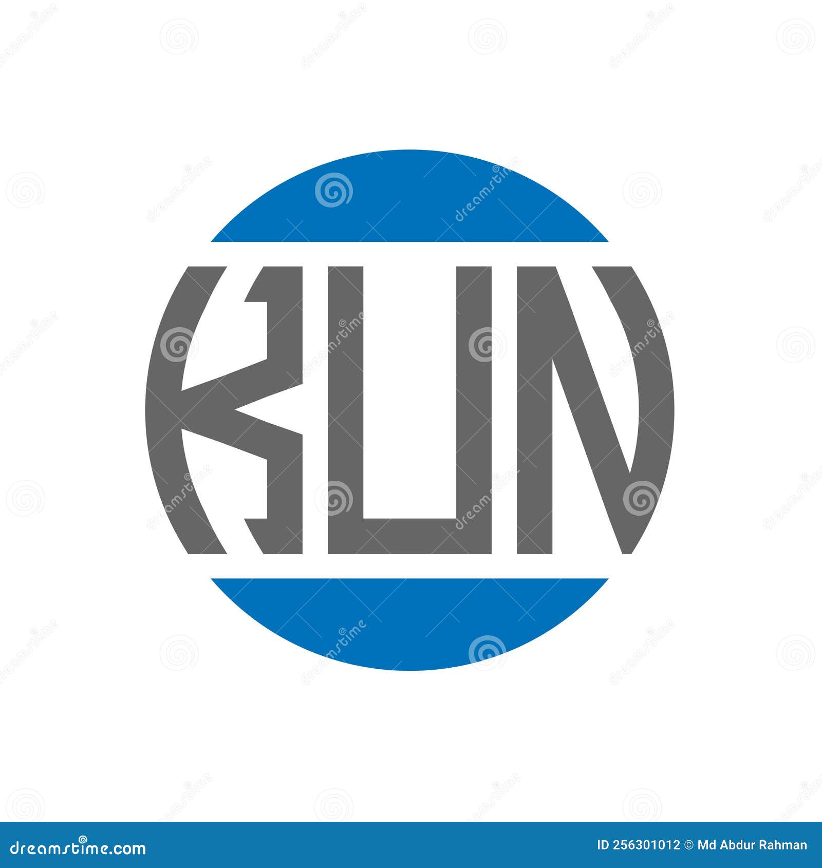 KUN Letter Logo Design On White Background. KUN Creative Initials ...