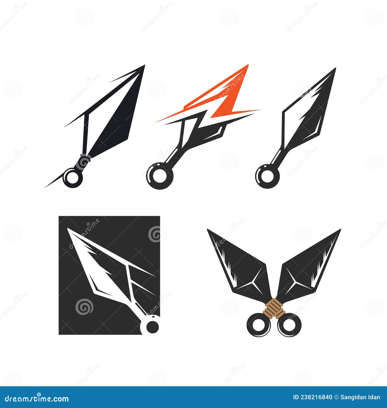 Kunai Icon In Filled, Thin Line, Outline And Stroke Style. Vector ...