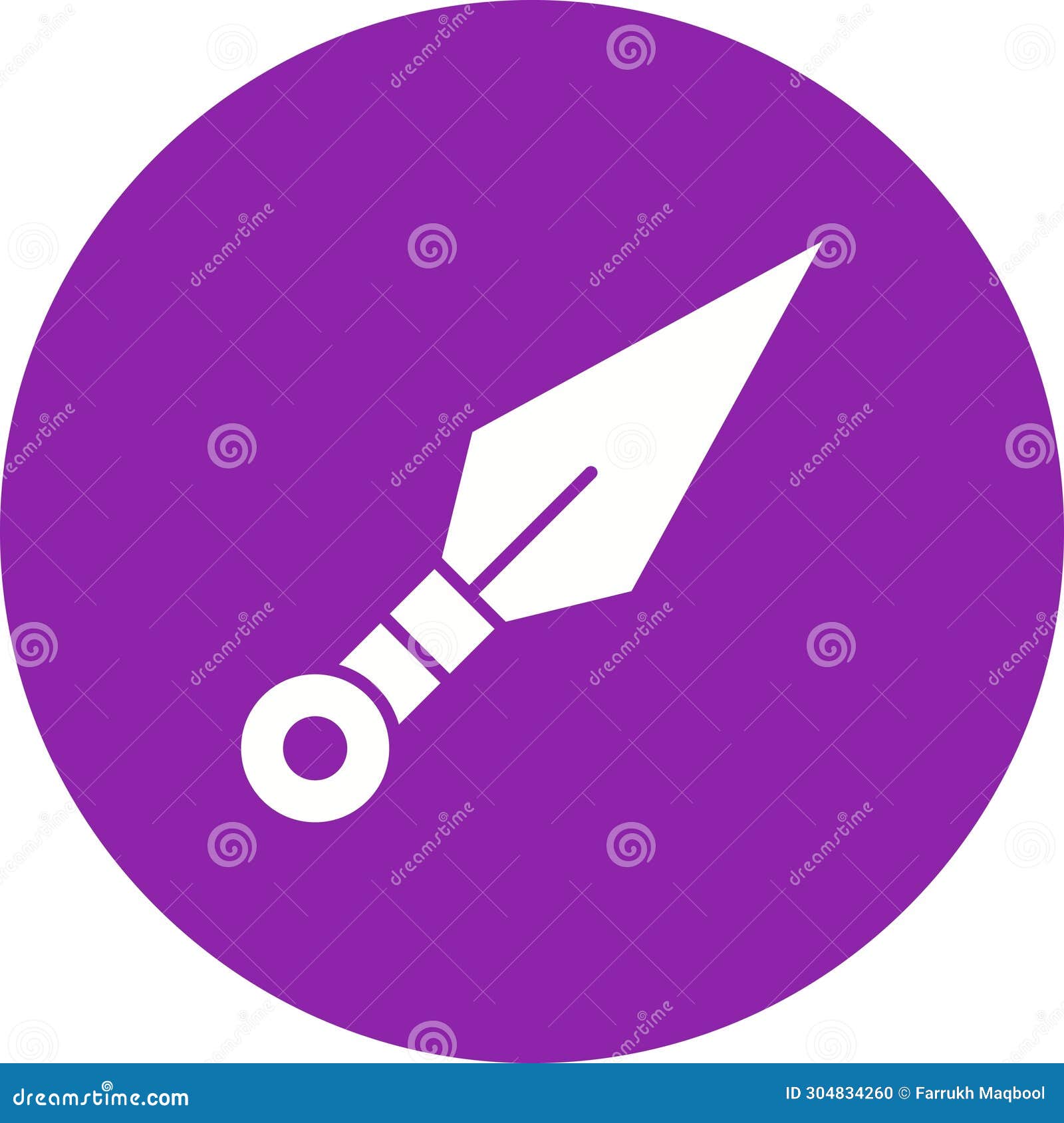 Kunai icon vector image. stock vector. Illustration of kunai - 304834260