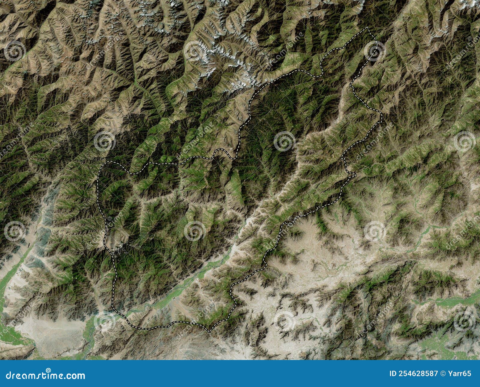 Kunar, Afghanistan. High-res Satellite Stock Illustration ...