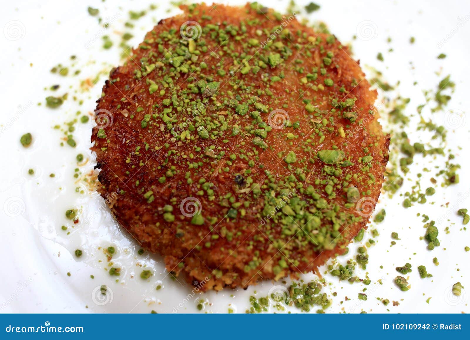 Kunefe on plate stock photo. Image of kadaif, baked - 102109242