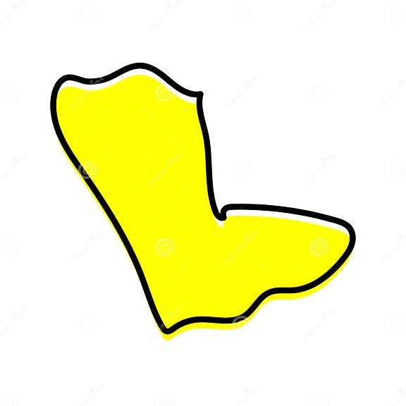 Kunene Region of the Namibia Vector Map Design Stock Vector ...