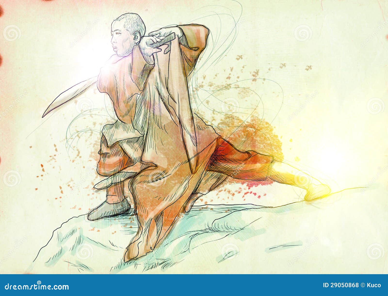 Kung fu stock illustration. Illustration of combat, chinese - 29050868