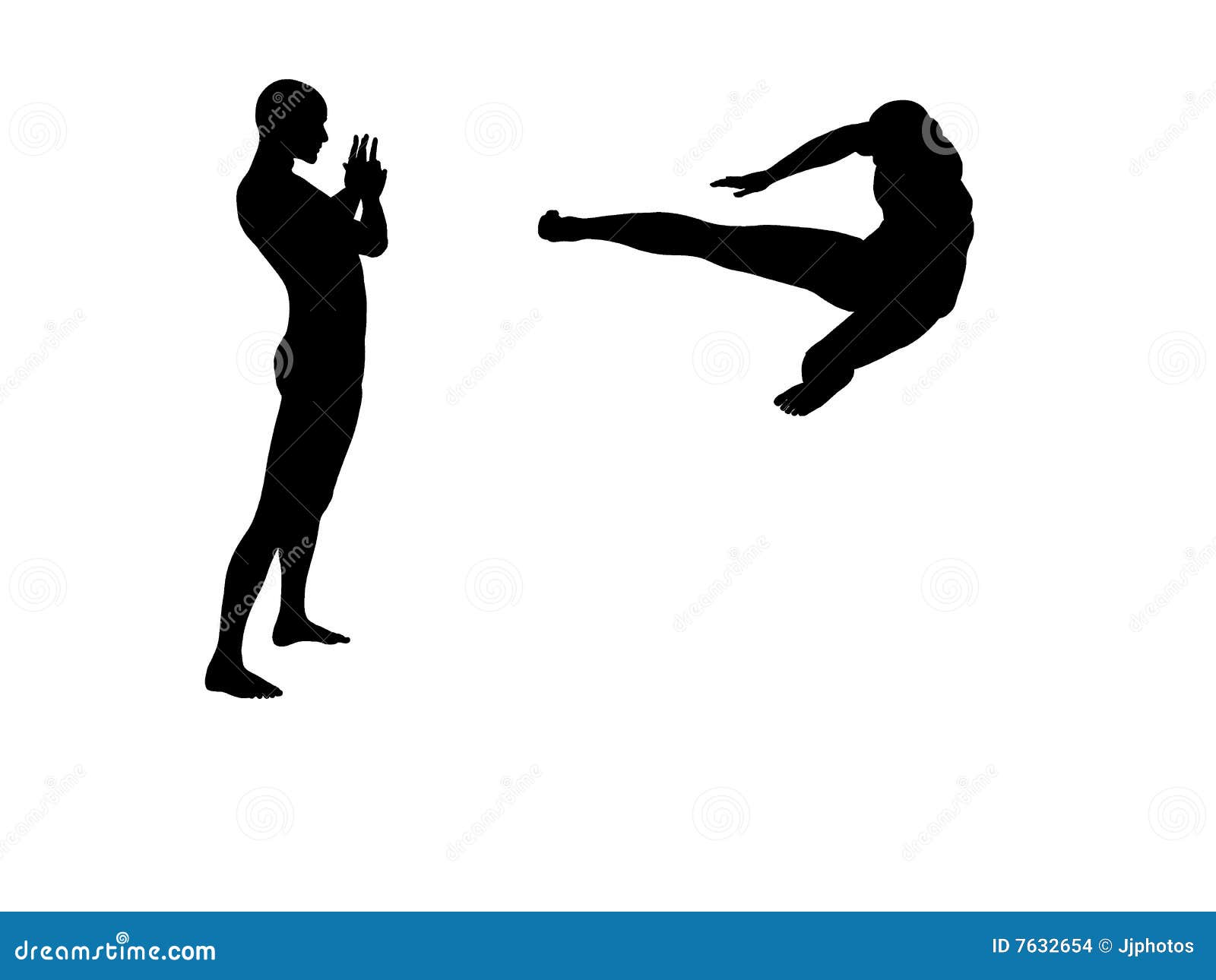 Kung Fu Fighting (attack) 3 Stock Illustration - Illustration of self ...