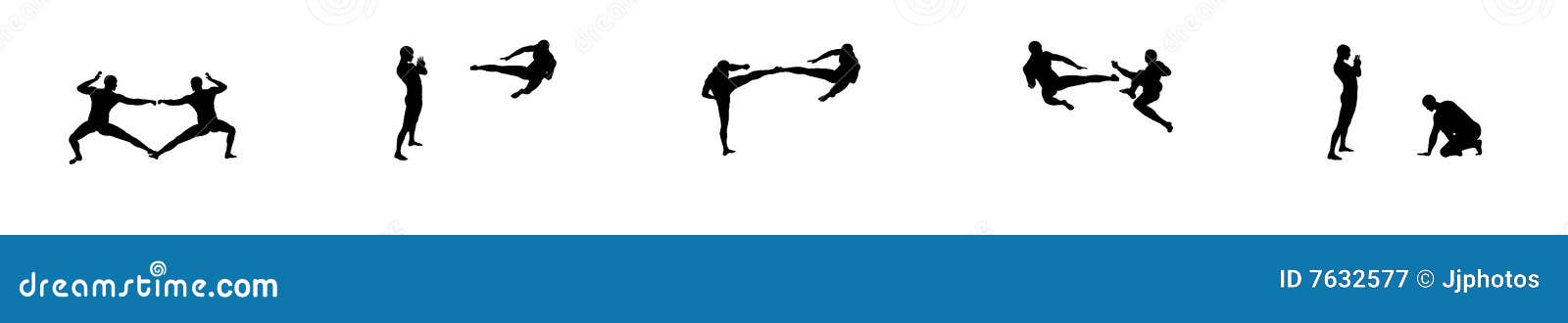 Kung Fu Fighting Sequence 2 Stock Illustration - Illustration of await, upper: 7632577