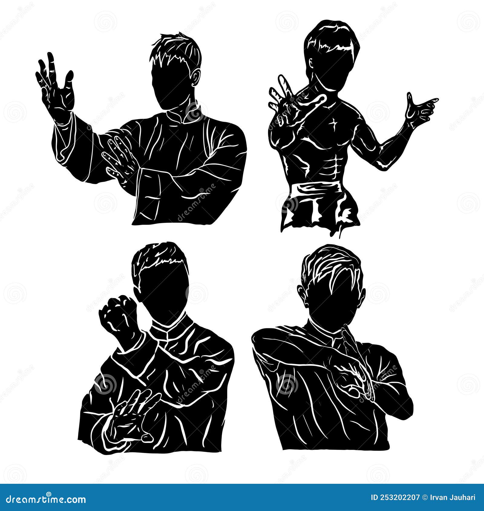 Kung fu wing chun vector ilustración del vector. Ilustración de cartel ...