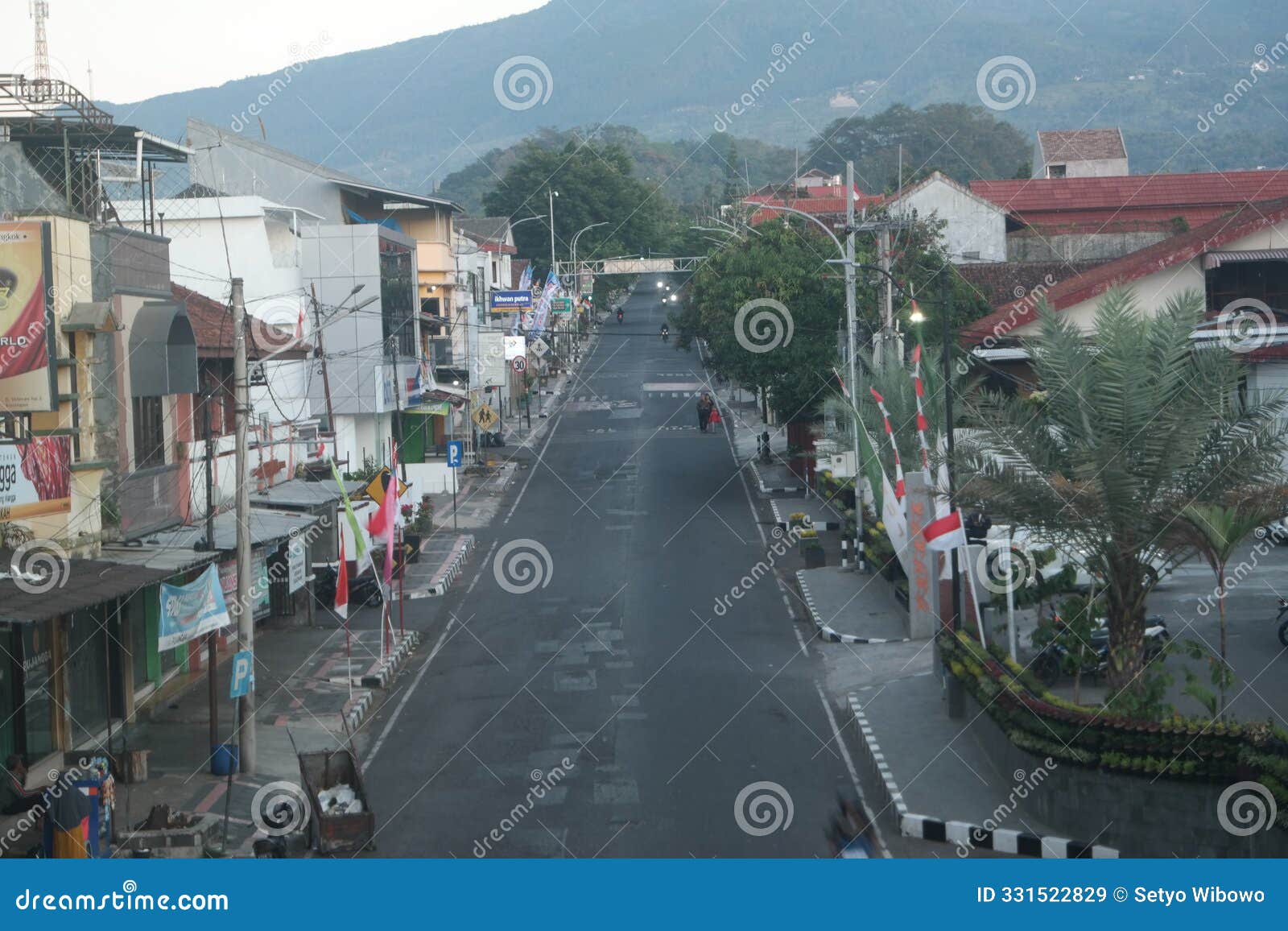 Kuningan, August 18, 2024: Aria Kamuning Street, View from Pedestrian ...