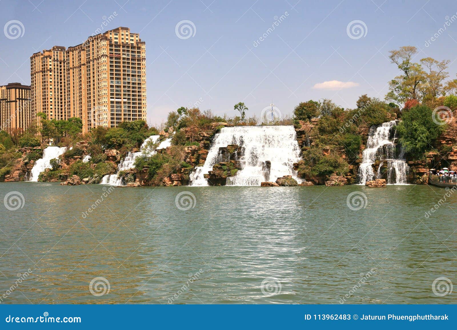 Kunming Waterfall Park in Kunming, China Became the Largest Waterfall ...