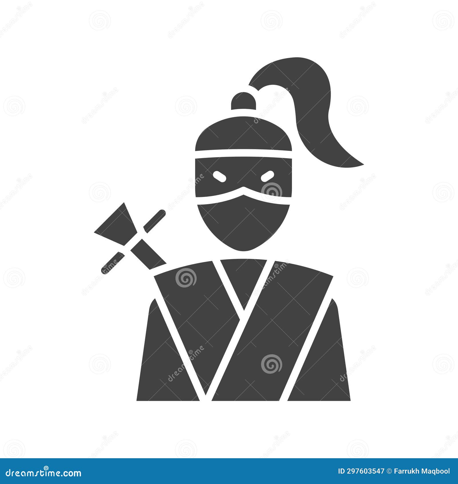 Kunoichi Icon Vector Image. Stock Vector - Illustration of isolated ...