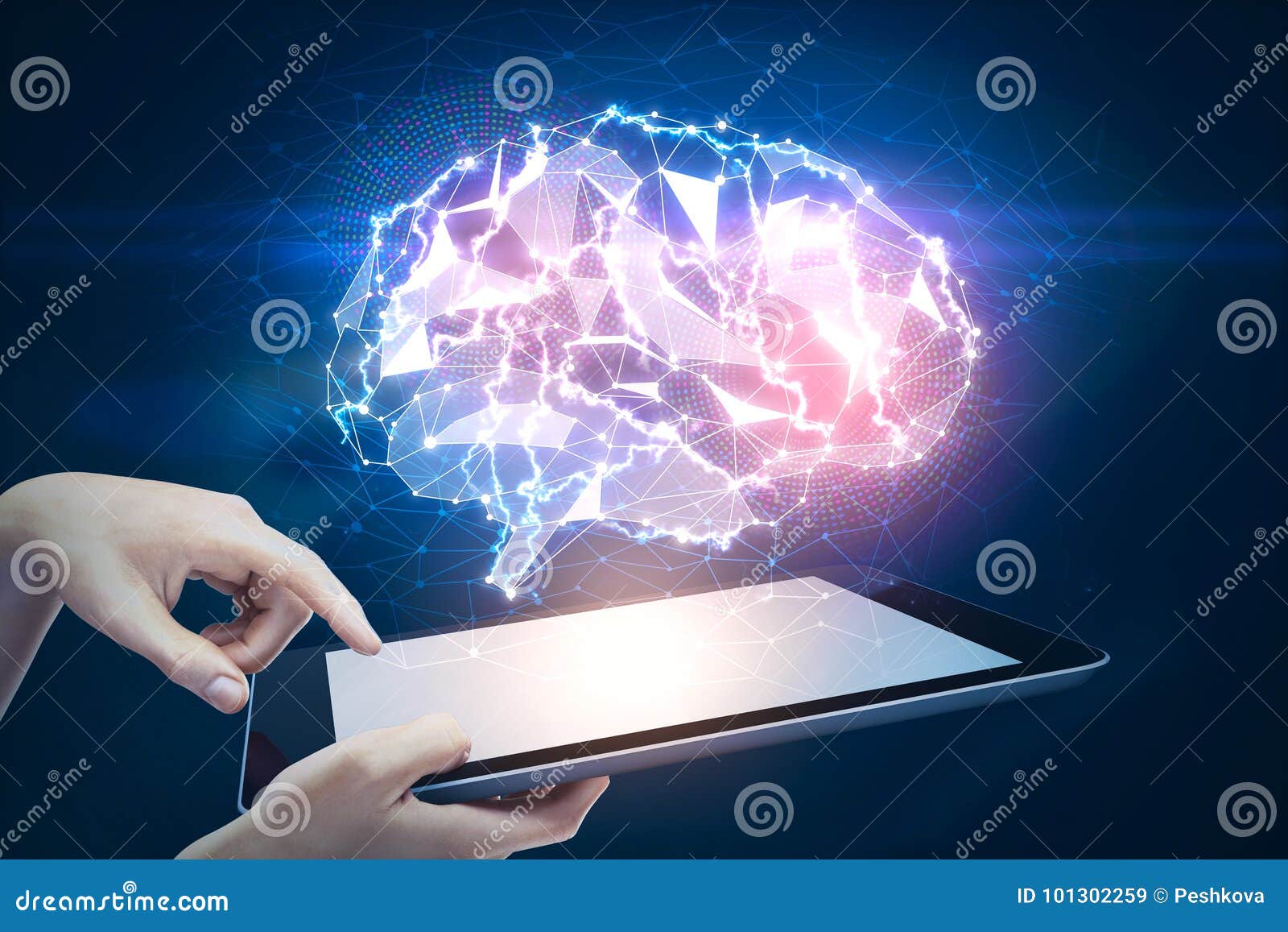 Kunstmatige Intelligentie En Wetenschapsconcept Stock Afbeelding ...