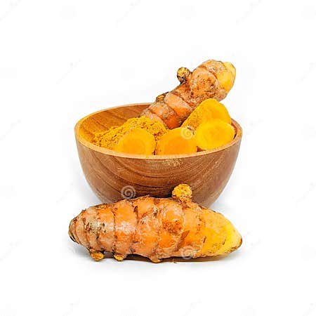 Fresh Turmeric or Curcuma in a Isolated on a White Background.. Also ...