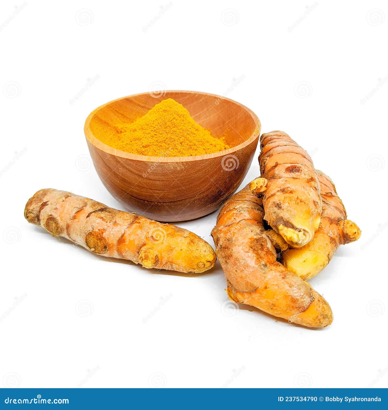Fresh Turmeric or Curcuma in a Isolated on a White Background.. Also ...