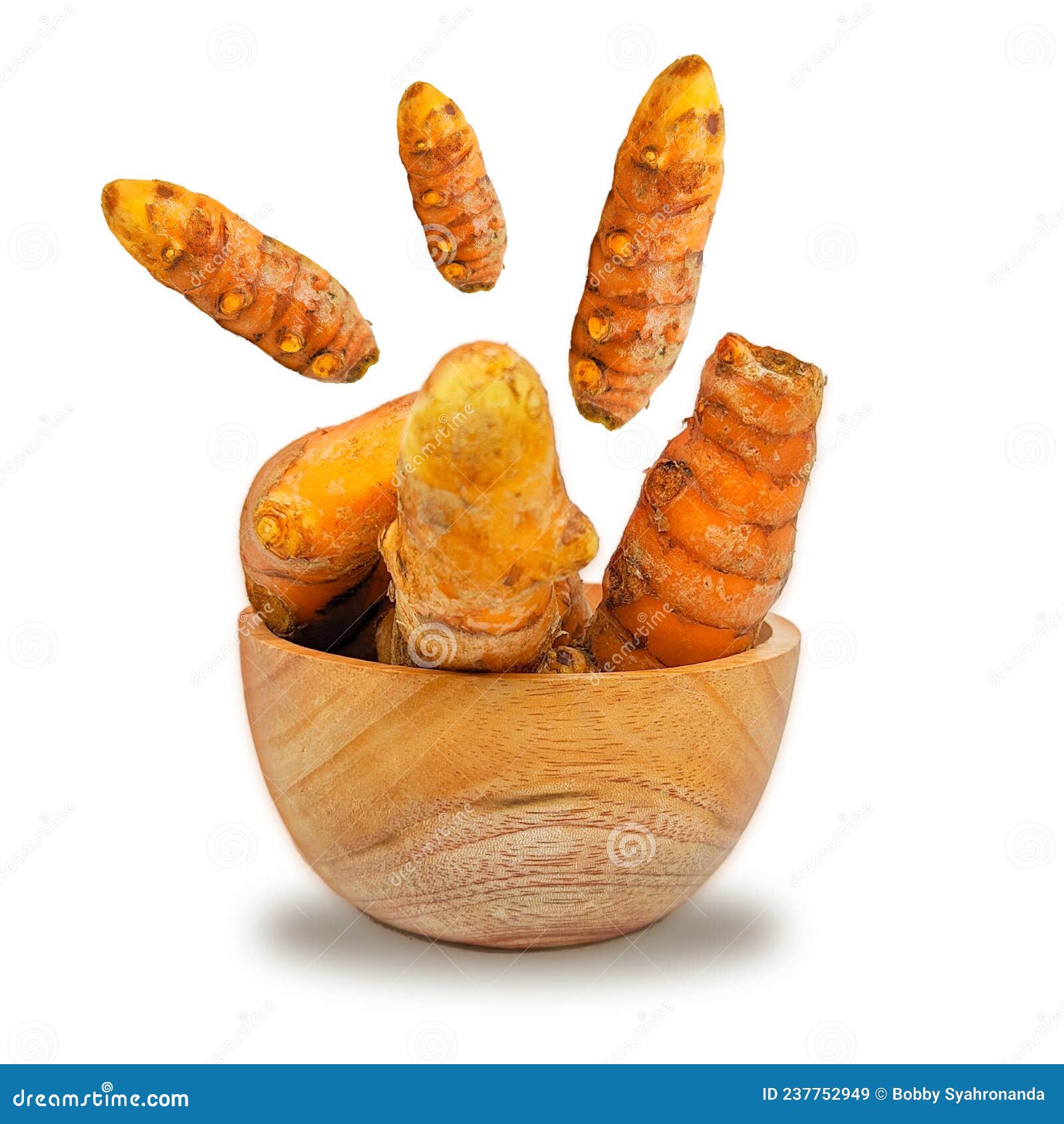Fresh Turmeric or Curcuma in a Isolated on a White Background.. Also ...