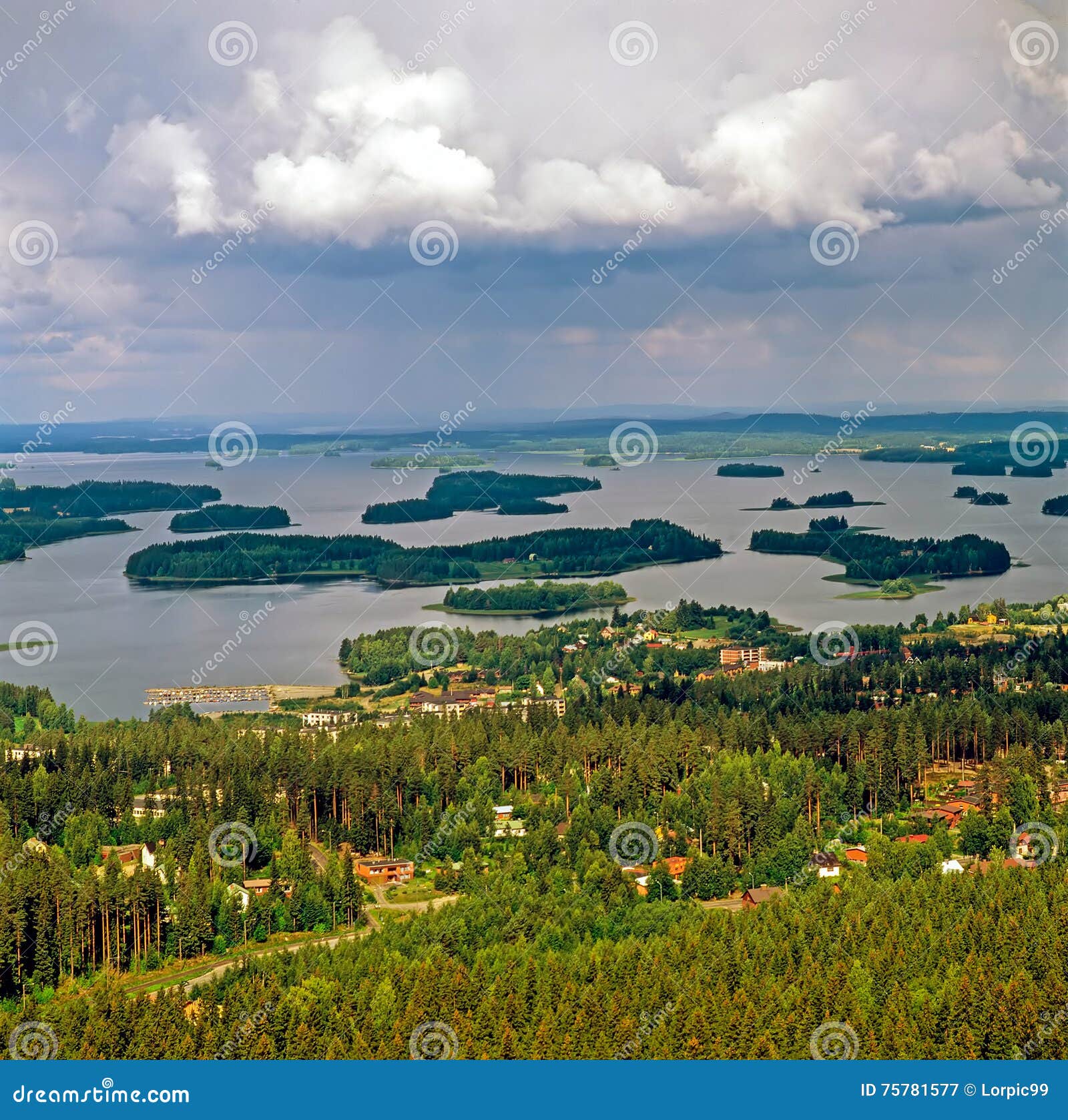 Kuopio, Finland stock afbeelding. Image of wolken, onweer - 75781577
