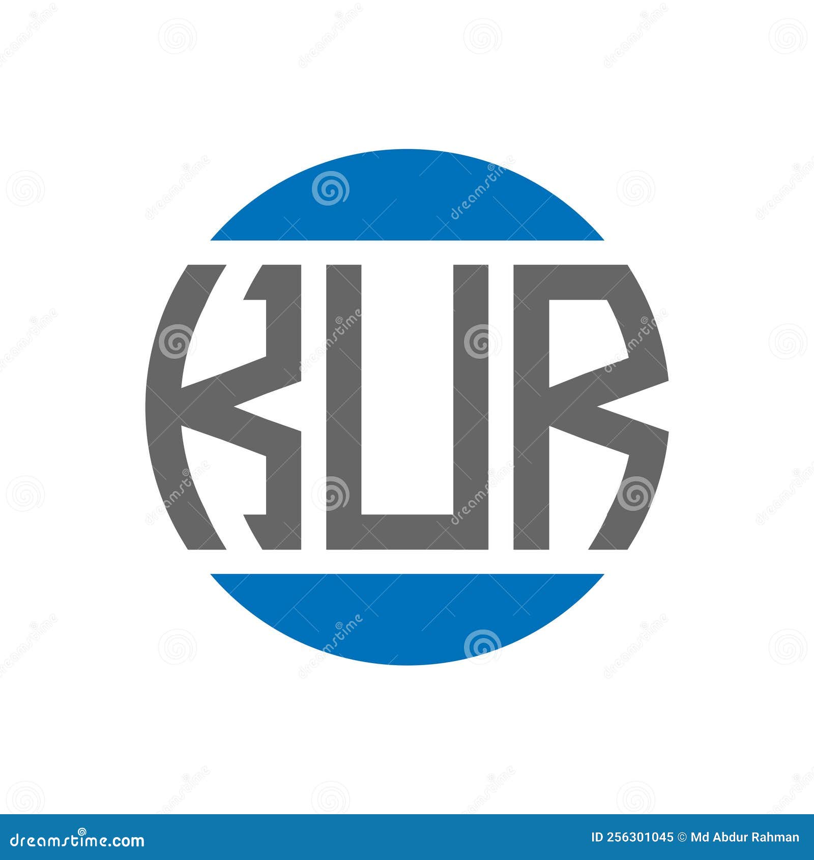 KUR Letter Logo Design On White Background. KUR Creative Initials ...