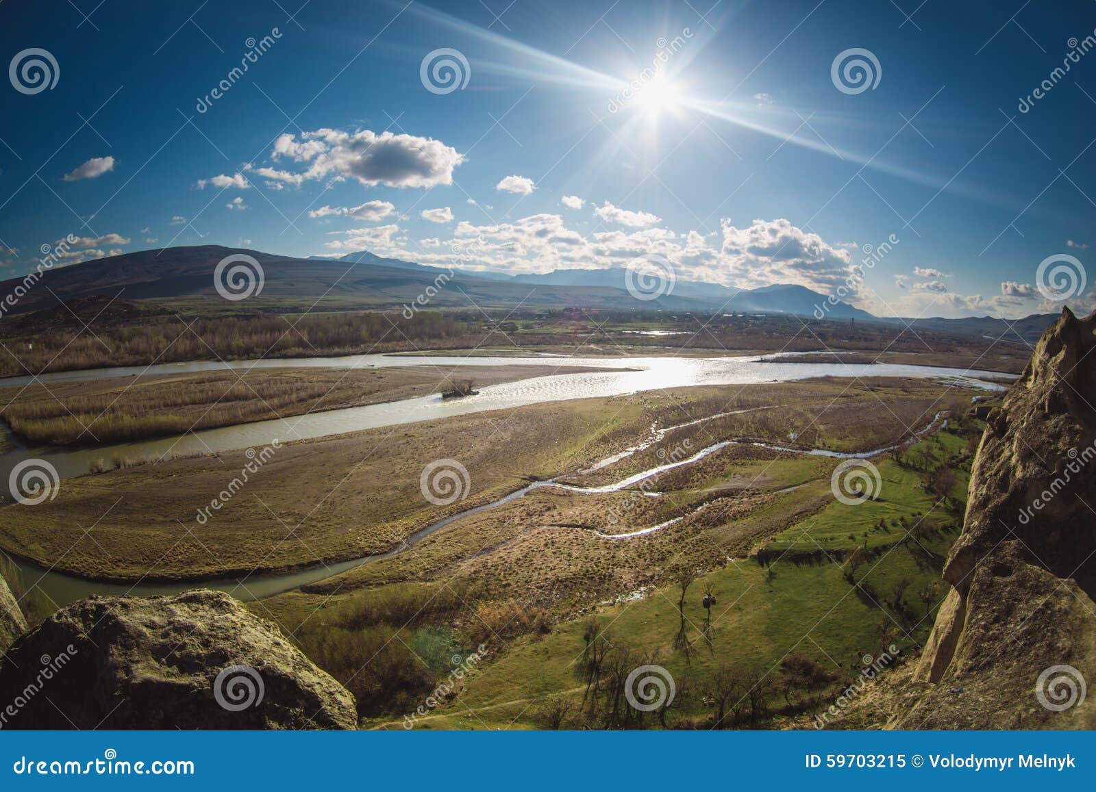 The Kura or Mtkvari River, Georgia Stock Image - Image of panorama ...
