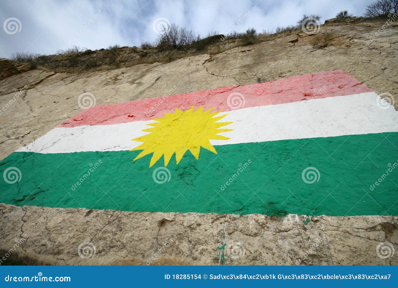 Kurdish Flag stock photo. Image of middle, east, kurd - 18285154