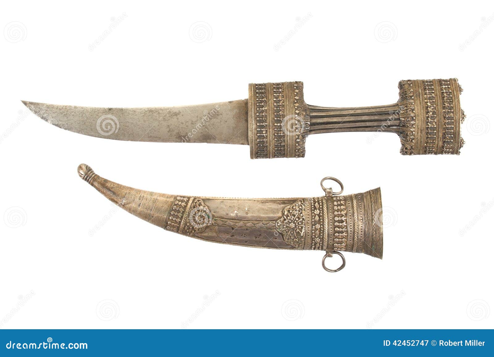 A Kurdish Khanjar Dagger with Sheath Stock Image - Image of arms ...