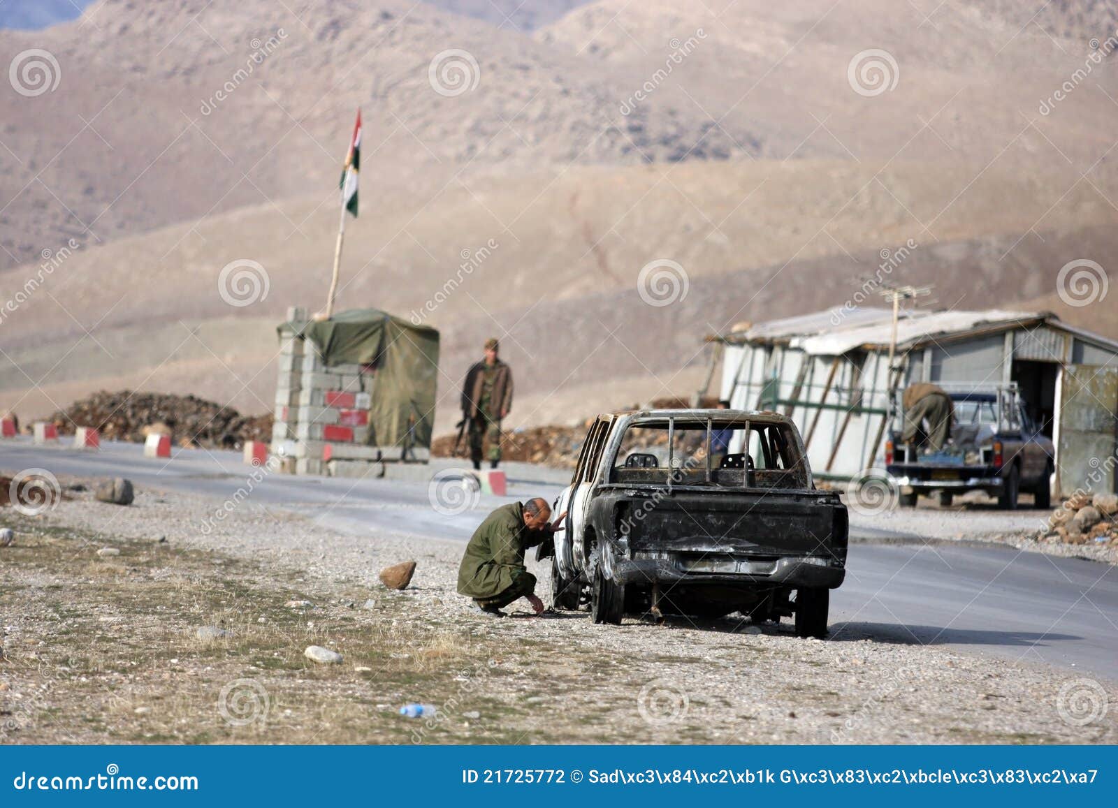 Kurdish Military Checkpoint Editorial Photography - Image of north ...
