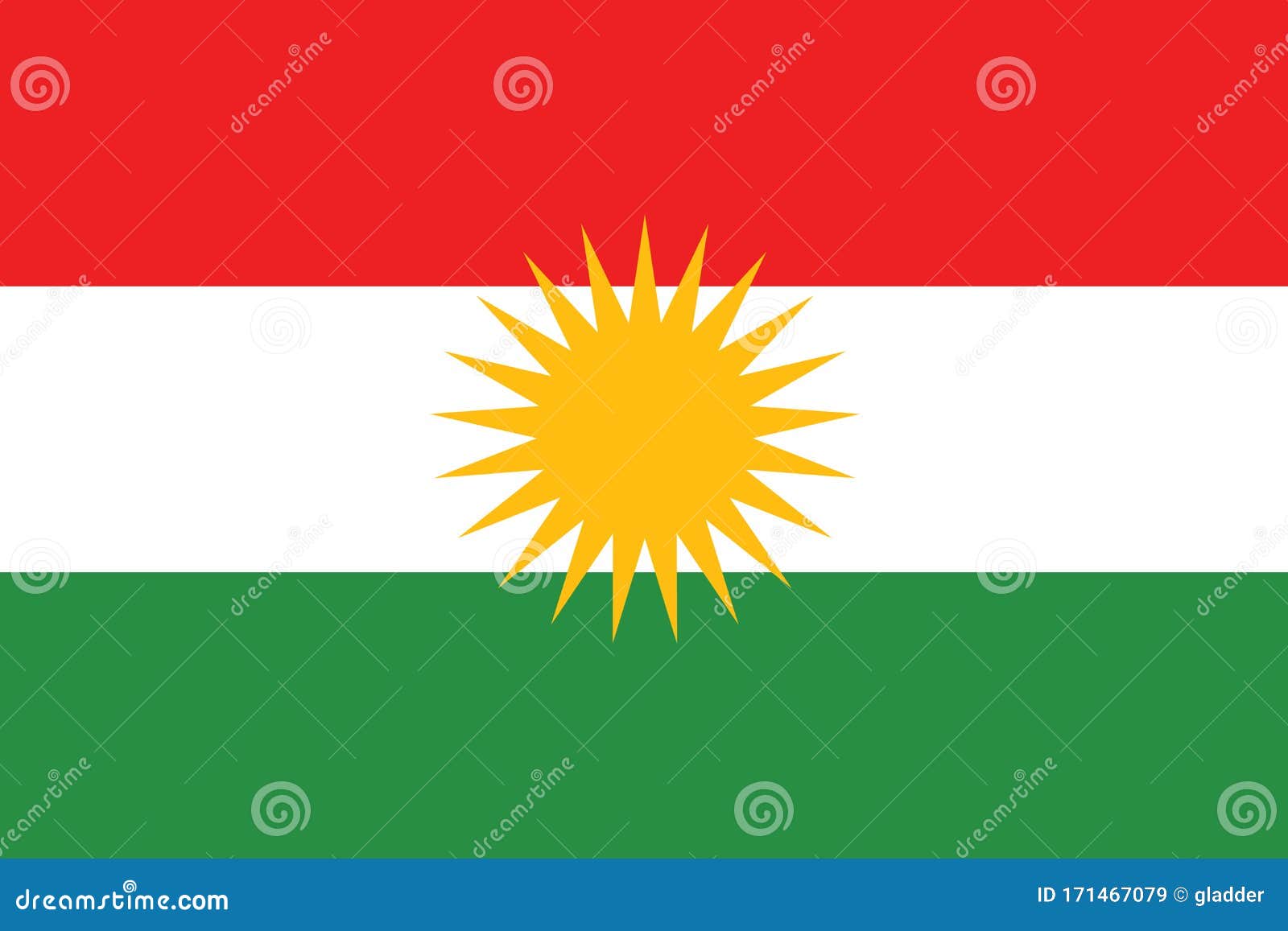 Map Of Kurdistan. Flag Of Kurdistan Maps Territory. Outline Map ...