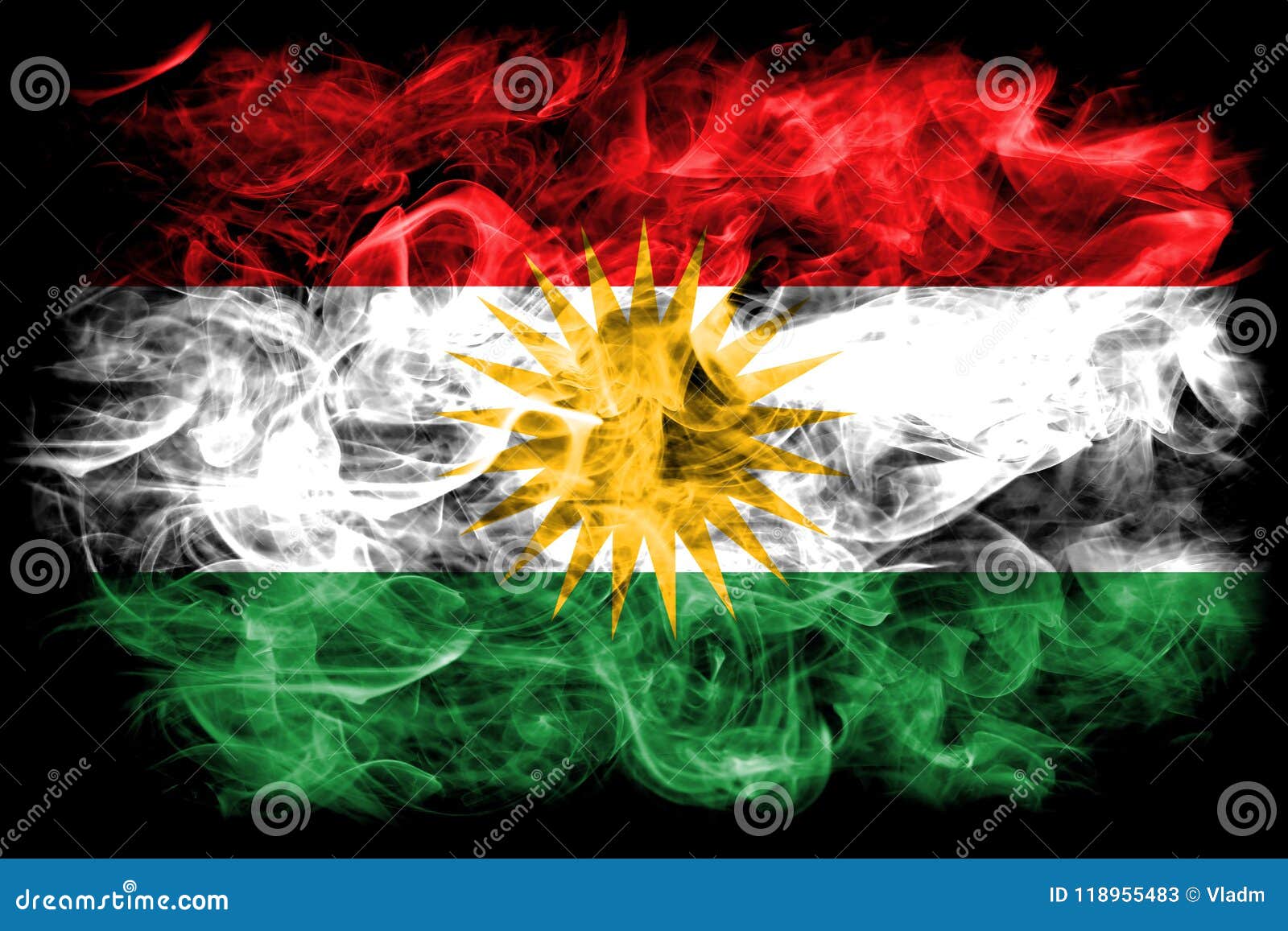 Flag Of Iraq. 3rd Of October. Set Of Realistic Wavy Ribbons In Colors ...