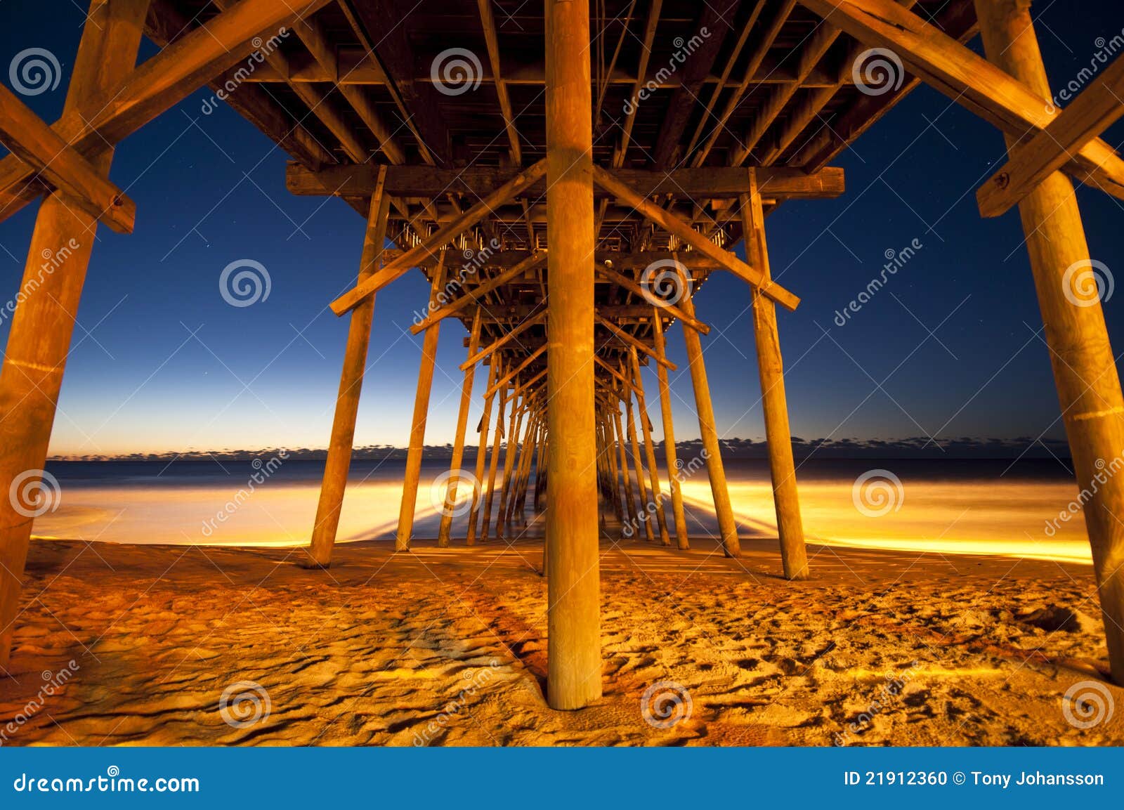 Kure Beach Pier stock photo. Image of morning, nature - 21912360
