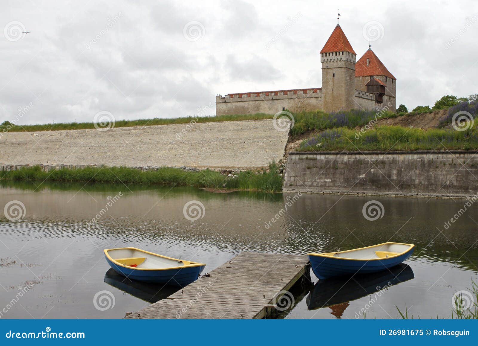 Kuressaare Castle in Saaremaa Stock Image - Image of historical, pond ...