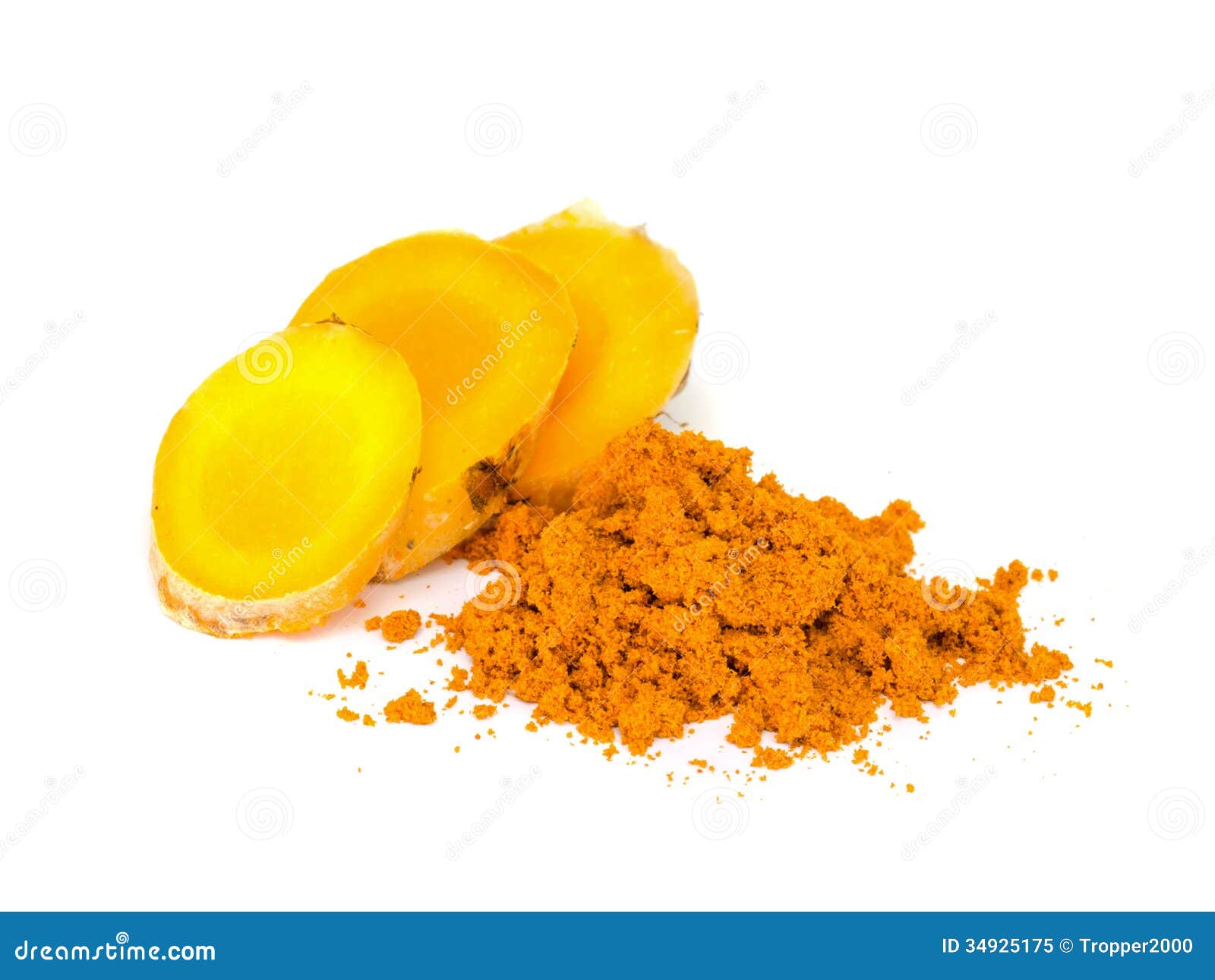 Kurkuma en kurkumapoeder. stock afbeelding. Image of exotisch - 34925175